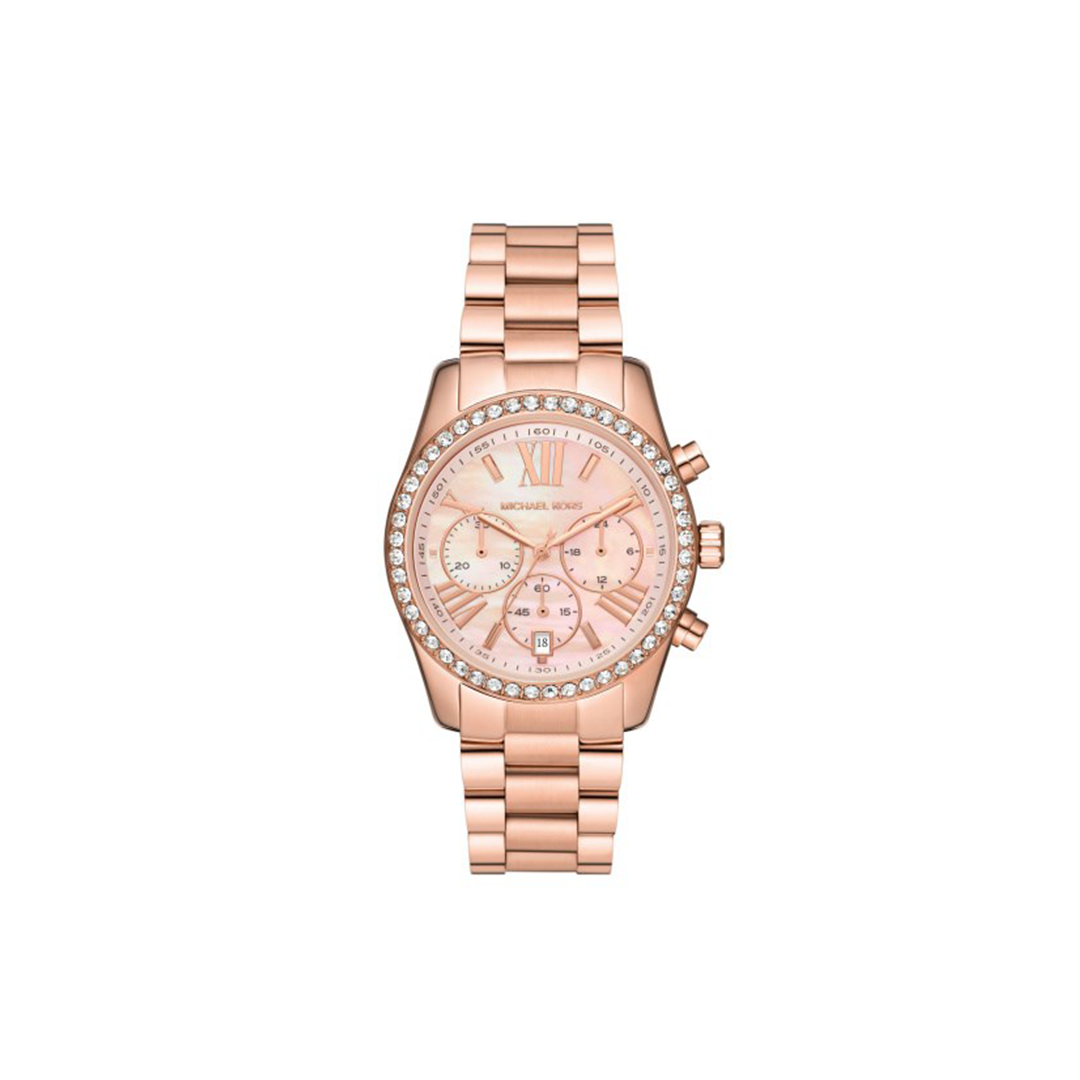 Fattal Beauty – Buy Michael Kors Lexington Lux Chronograph Rose Gold ...